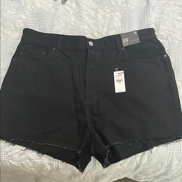 Express | Shorts | Express Black Jean Shorts With Raw Hem | Poshmark